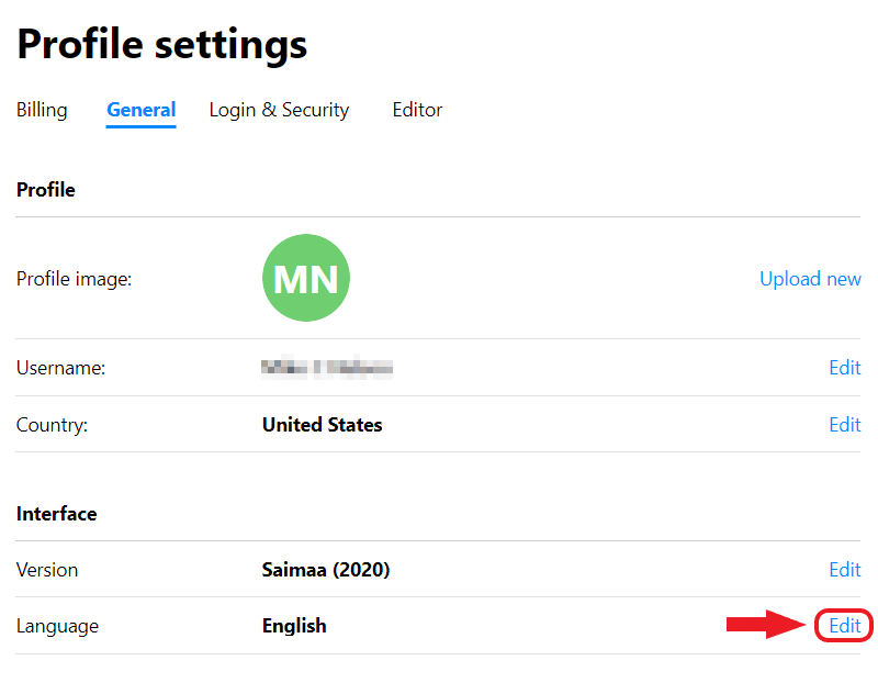 Changing Interface Language ThingLink