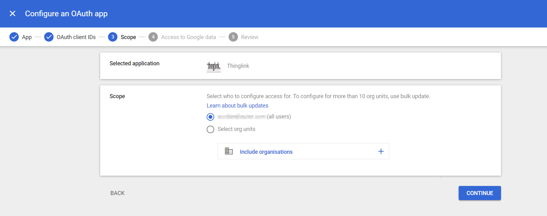 Using Google Workspace for onboarding users (SSO) – ThingLink