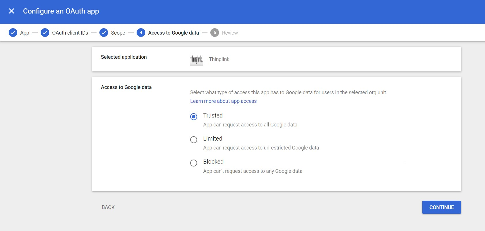 Using Google Workspace for onboarding users (SSO) – ThingLink