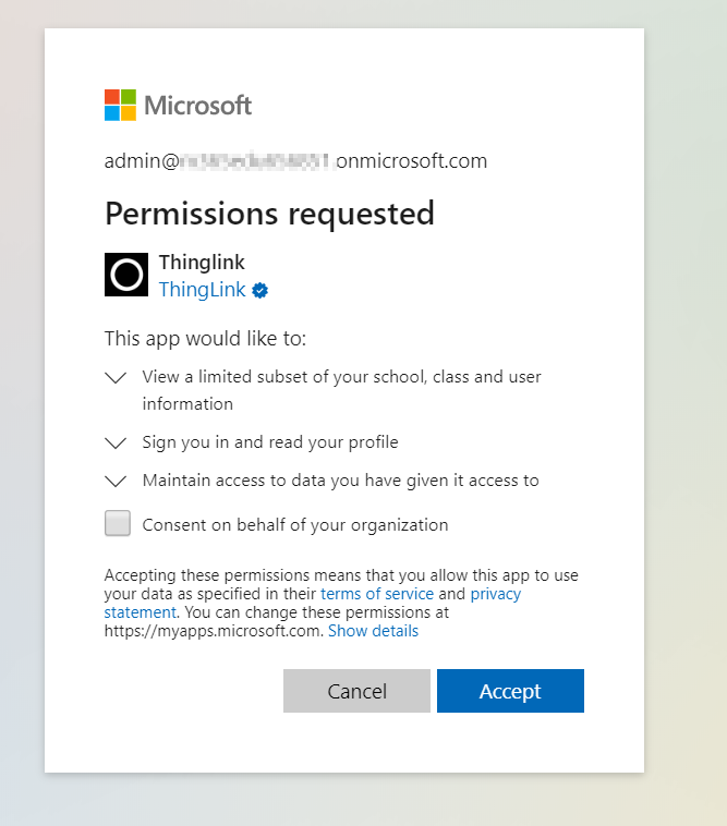 Usar Azure AD para agregar estudiantes y profesores – ThingLink